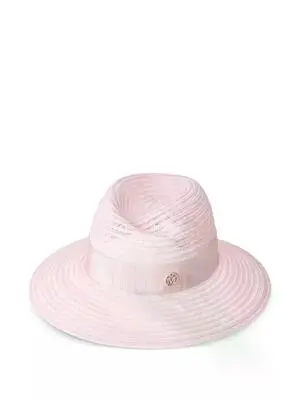 MAISON MICHEL Logo-plaque Straw Hat
