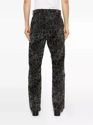 MASU Flocky-web Flared Trousers