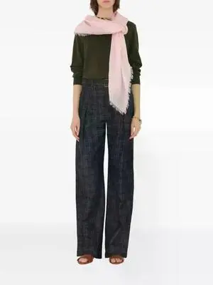 Burberry Fringed Square Scarf