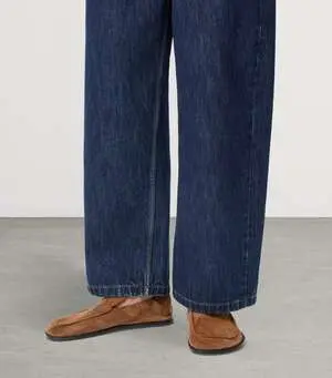 Loewe Suede Flex Loafers - Brown