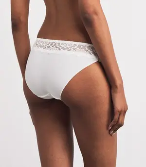 Simone Perele Lace-trim Caresse Briefs - Ivory