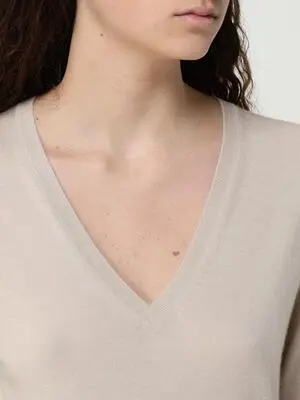 Max Mara Long Sleeve V-neck Pullover - Sand