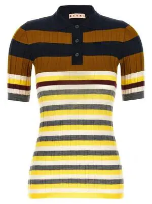 Marni Ribbed Wool Polo Shirt