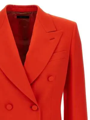 Brioni Flavia Wool & Silk-blend Blazer - Red