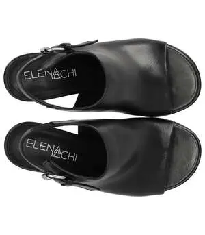 Elena Iachi Heeled Leather Sandals