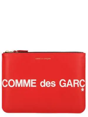 Comme Des Garçons Huge Logo' Wallet - Red