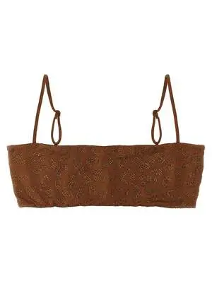 MC2 SAINT BARTH Athena Bikini Top - Brown