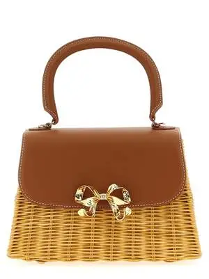 SELF-PORTRAIT Rattan Mini Bow Bag