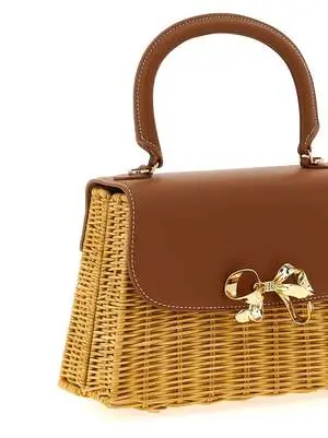 SELF-PORTRAIT Rattan Mini Bow Bag