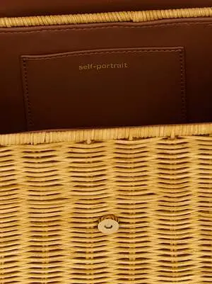 SELF-PORTRAIT Rattan Mini Bow Bag