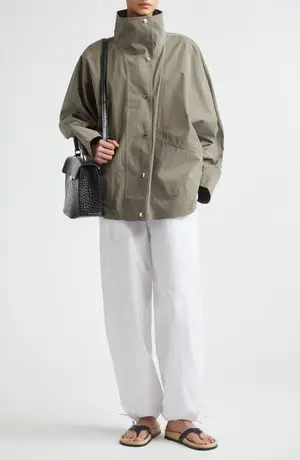 TOTEME Water Repellent Parachute Jacket - Clove