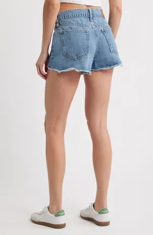 HIDDEN JEANS Frey Hem Cutoff Denim Shorts
