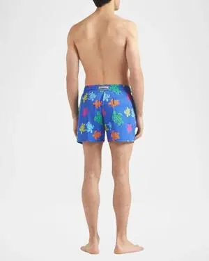 Vilebrequin Stretch Turtle Print Swim Trunks - Marrakech