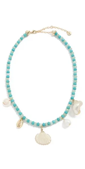 Baublebar Seashell And Pearl Necklace - Turquoise