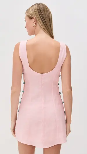 VRG GRL Tia Linen Mini Dress - Blush