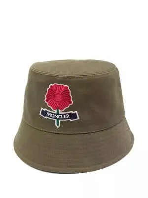 Moncler Logo-appliqué Bucket Hat - Green