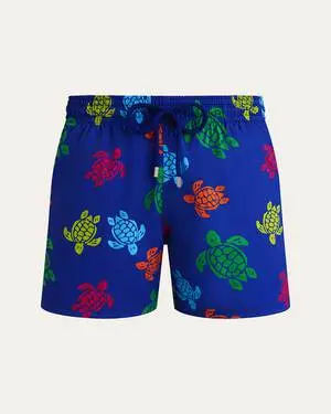 Vilebrequin Stretch Turtle Print Swim Trunks - Marrakech