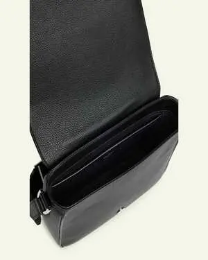 TOM FORD Soft Grain Leather Flap Messenger Bag