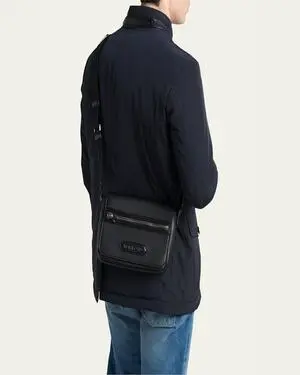 TOM FORD Soft Grain Leather Flap Messenger Bag