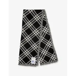 Burberry Wide Check Wool-silk Scarf