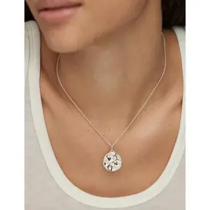 Monica Vinader Mv Siren Muse 18ct Yellow Vermeil Pendant - Silver