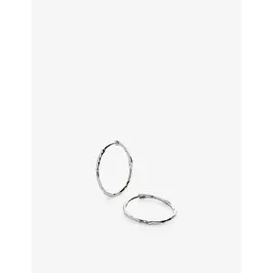 Monica Vinader Siren Muse Medium Hoop Earrings Silver