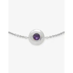 Monica Vinader February Birthstone Amethyst Chain Bracelet - Silver