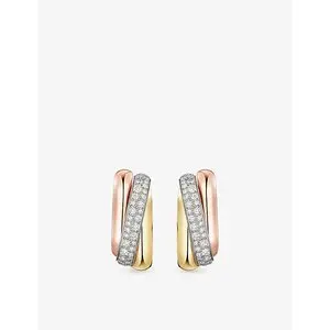 CARTIER Trinity Diamond Cushion Earrings - Rose Gold