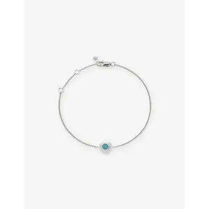 Monica Vinader December Birthstone Turquoise Chain Bracelet - Silver