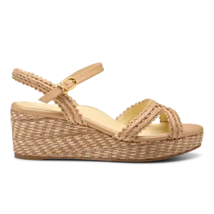 Sarah Flint Perfect Heather 50 Wedge - Almond Raffia