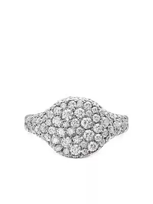 David Yurman 18kt White Gold Pavé-set Diamond Ring