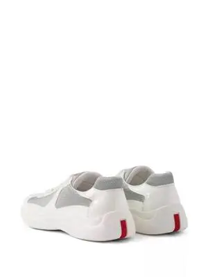 Prada America's Cup Mesh-paneled Sneakers - White