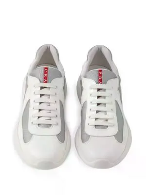 Prada America's Cup Mesh-paneled Sneakers - White