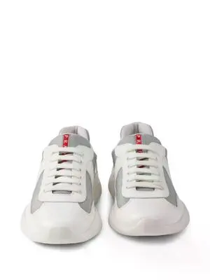 Prada America's Cup Mesh-paneled Sneakers - White