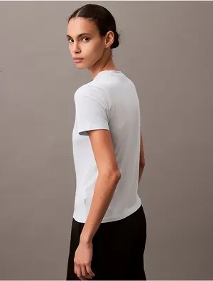 Calvin Klein Cotton Silk Tee - Ice Water