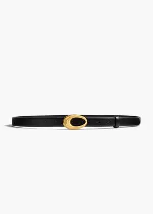 Khaite Olivia Suede Belt - Black