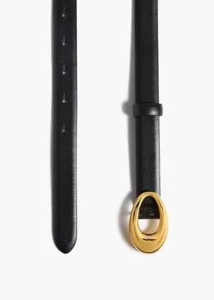 Khaite Olivia Suede Belt - Black