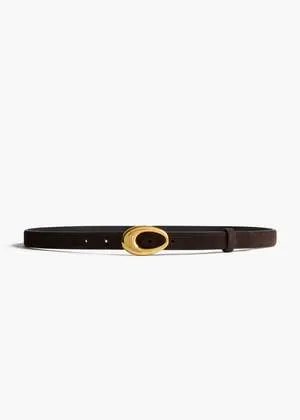 Khaite Olivia Suede Belt Umber