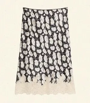 DÔEN Elowette Skirt - Noir Fleurs D'anemone
