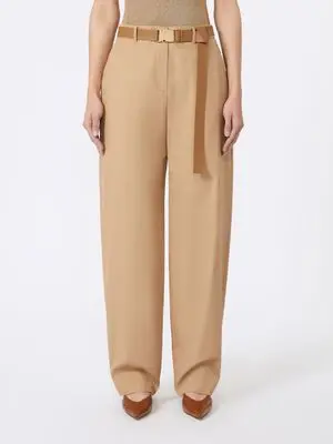 Max Mara Cotton Twill Wide-leg Trousers