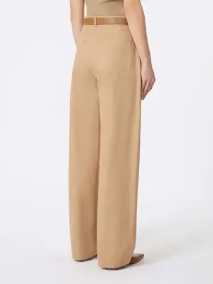 Max Mara Cotton Twill Wide-leg Trousers
