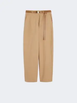 Max Mara Cotton Twill Wide-leg Trousers