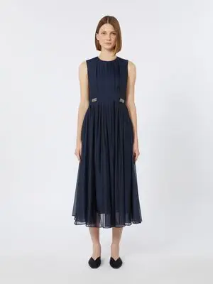Max Mara Silk-blend Organza Midi Dress