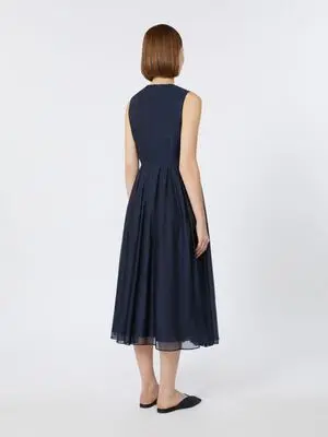 Max Mara Silk-blend Organza Midi Dress