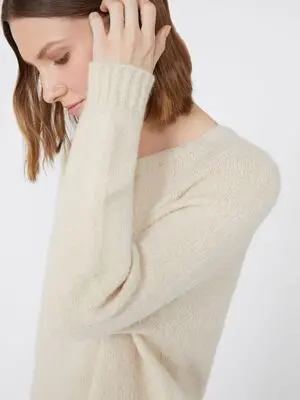 Max Mara Alpaca And Cotton Sweater - Ivory
