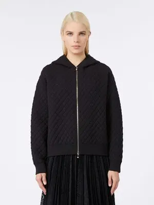Max Mara Viscose Yarn Quilted Bomber Jacket
