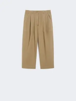 Max Mara Canvas Barrel-leg Trousers