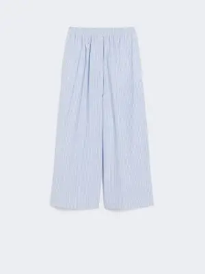 Max Mara Cotton Sateen Cropped Trousers