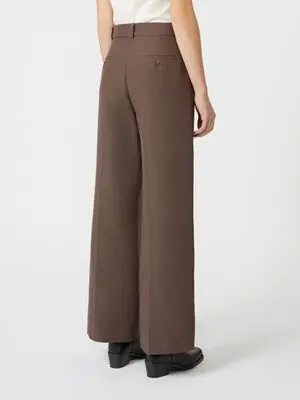 Max Mara Technical Cotton Palazzo Trousers