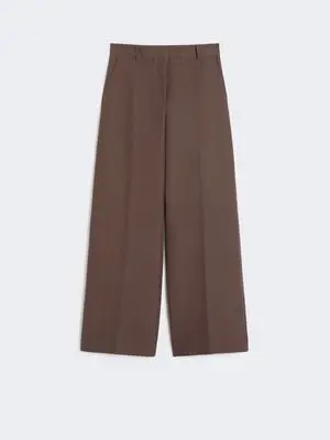 Max Mara Technical Cotton Palazzo Trousers